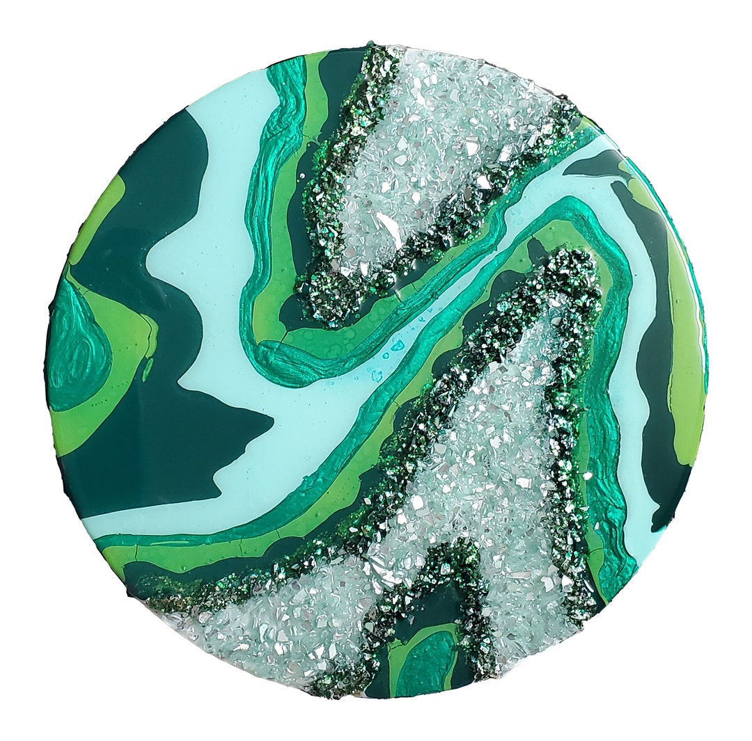 Green Crystal Painting - Etsy