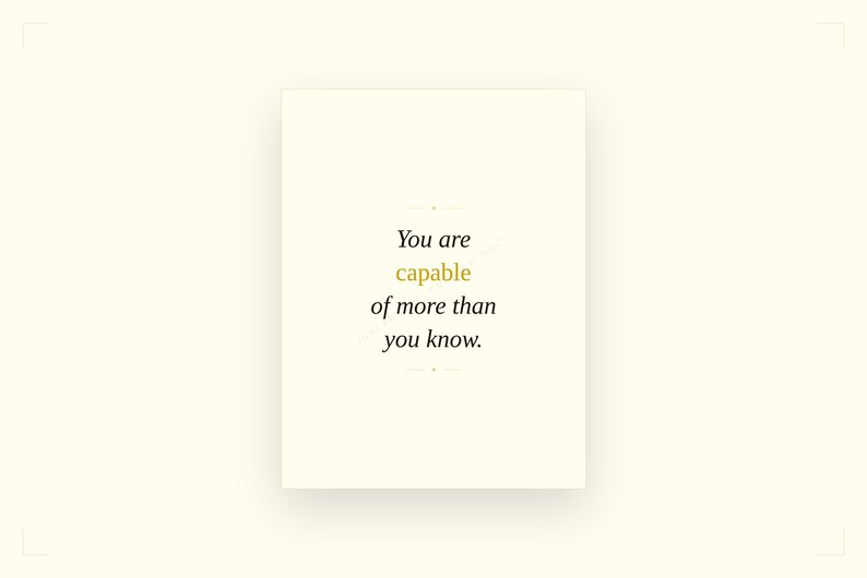 Motivational Quote Print | Warm Gold Printable Poster | 7 Sizes ...