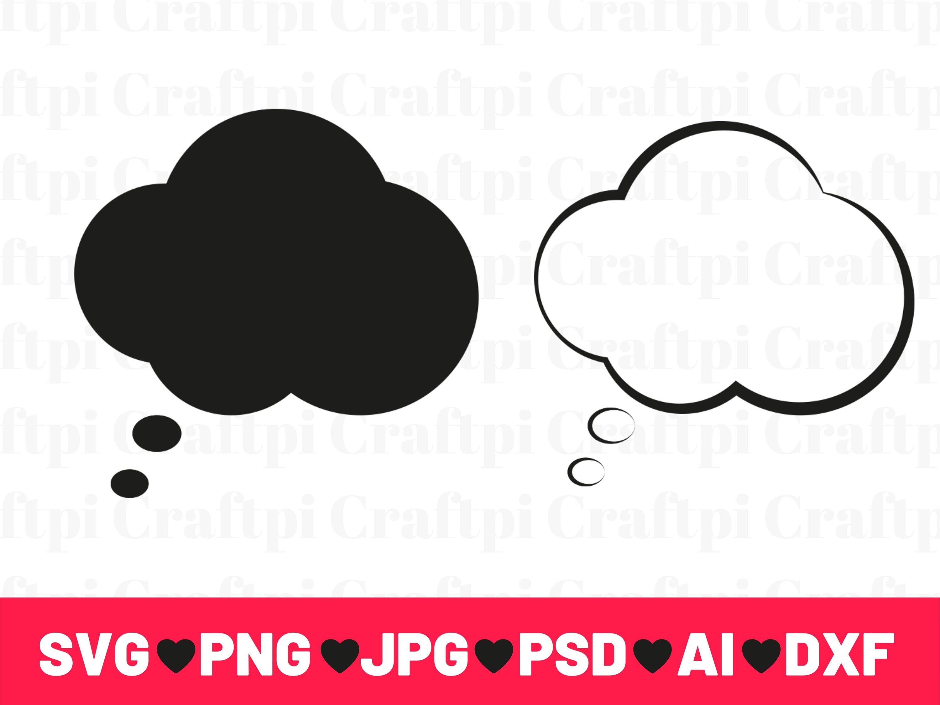 Speech Bubble SVG, Text Bubble SVG Vector Files, Comic Bubble SVG Cut ...