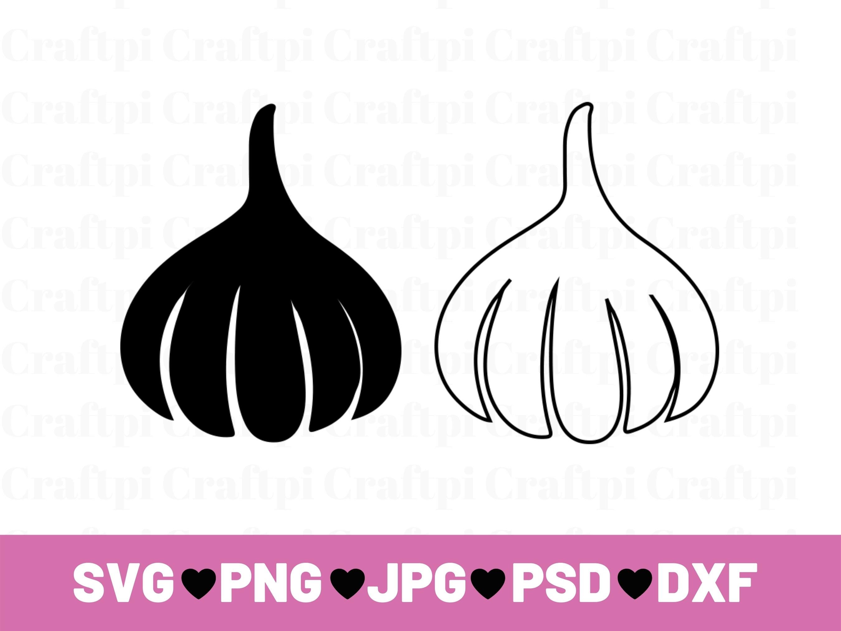 Garlic Svg, Garlic Cut Files for Cricut, Garlic Clip Art Silhouette ...