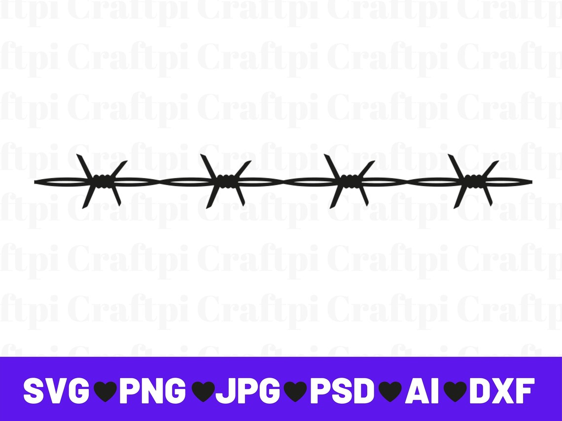 Barbed Wire SVG, Barbed Wire Line Svg, Instant Digital Download for ...