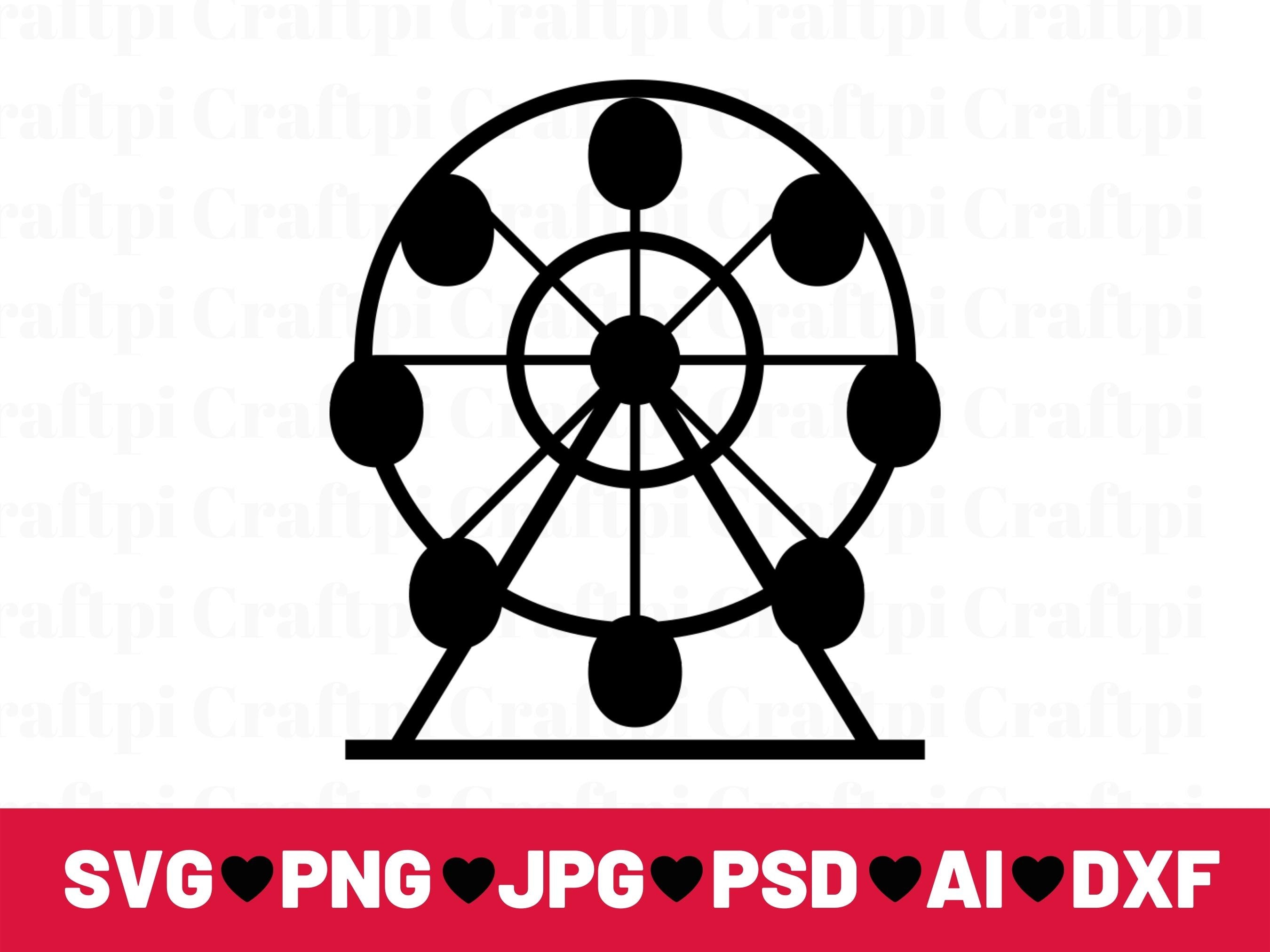 Ferris Wheel SVG Cut Files for Cricut Silhouette Vector Instant Digital ...