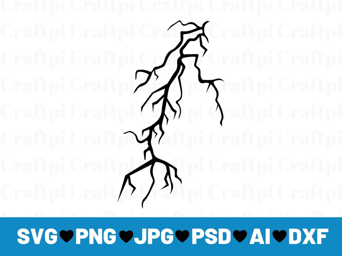 Thunder Svg Cut Files for Cricut Silhouette Vector Instant Digital ...