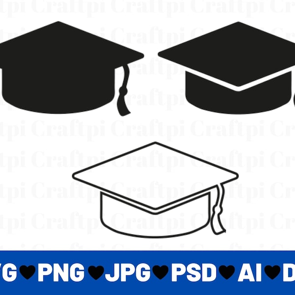 Graduation Cap Svg - Etsy