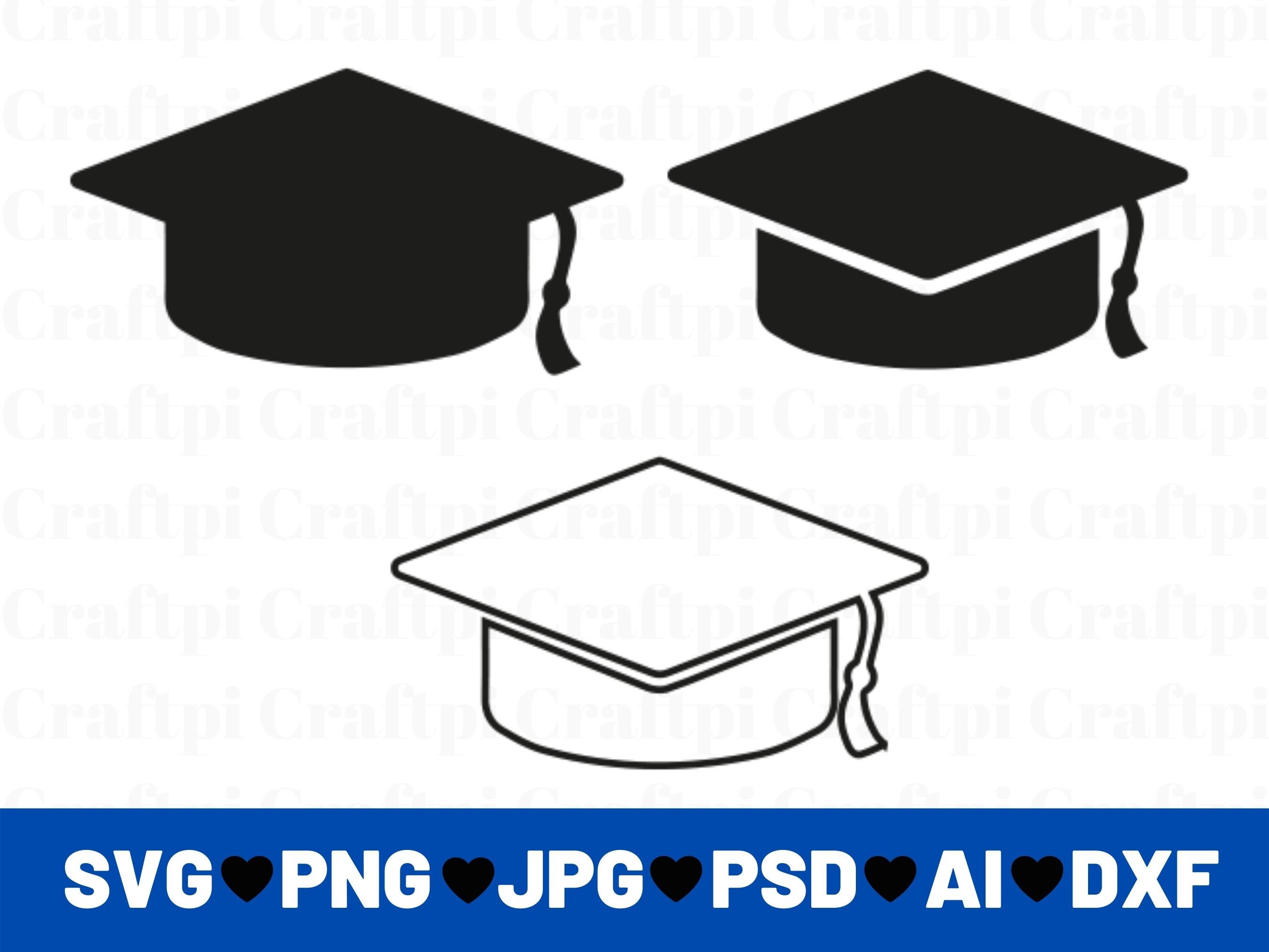 Graduation Cap SVG Cut Files For Cricut Silhouette Etsy