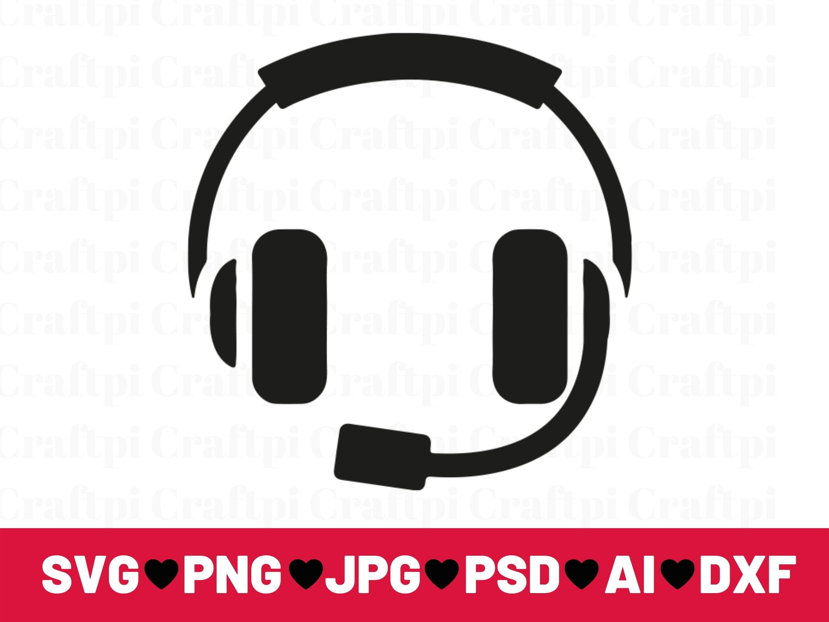 Gaming Headset Earphones SVG Gaming Headset Earphones Cut - Etsy