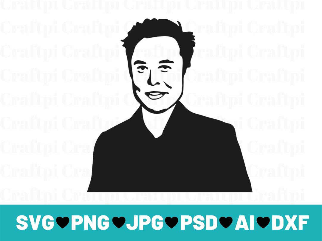 Elon Musk Svg Cut Files for Cricut Silhouette Vector - Etsy Canada