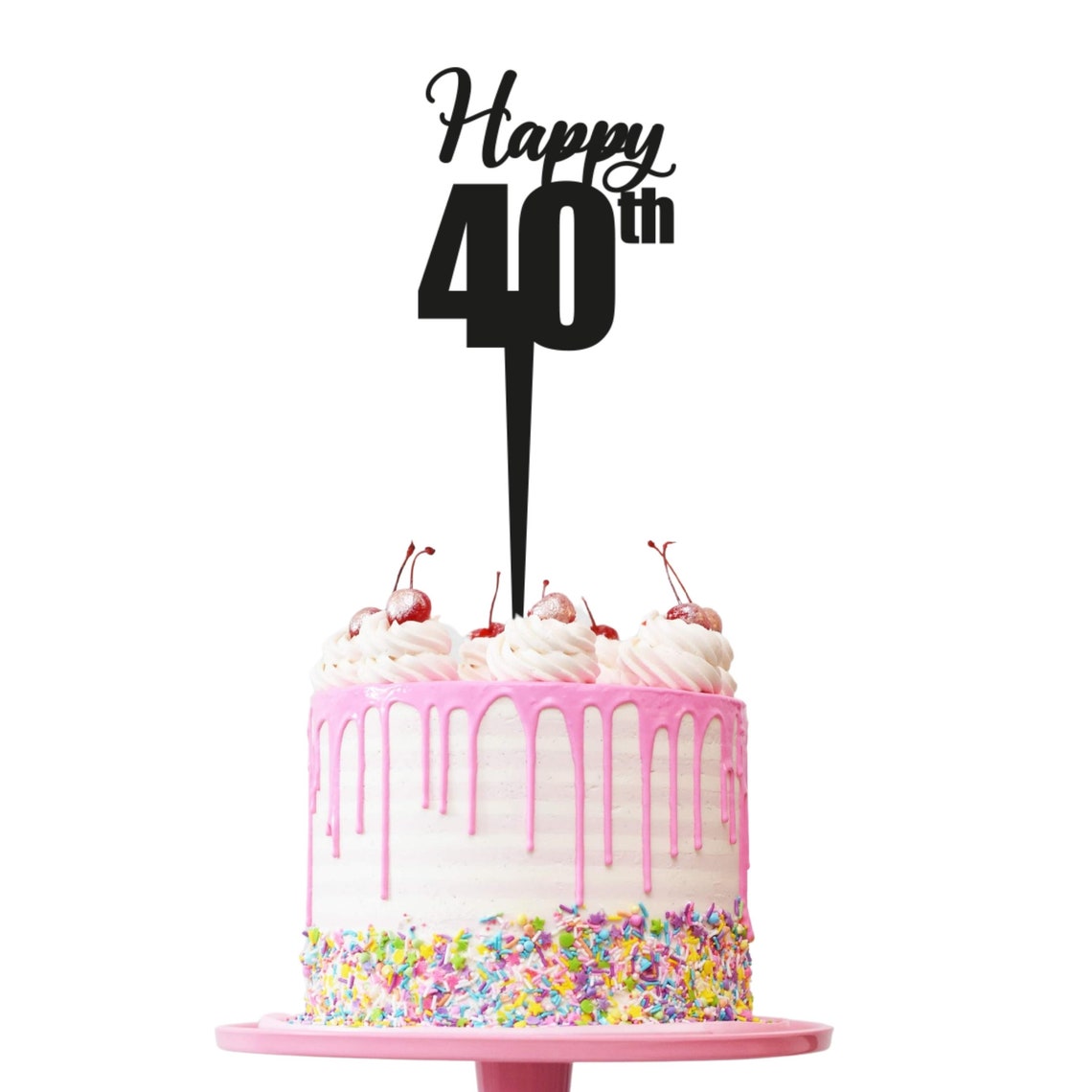 Happy 40th Birthday Cake Topper SVG 40th Cake Topper SVG - Etsy Canada