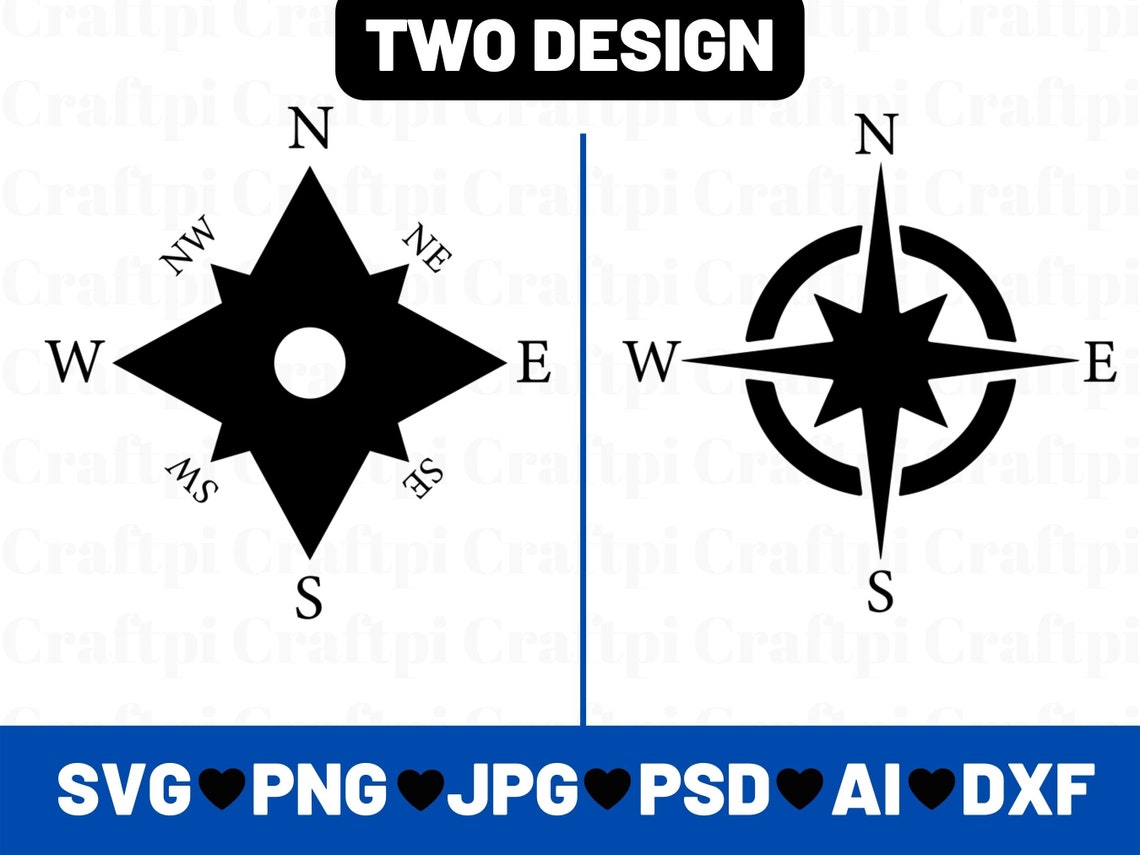 Compass Rose SVG, Compass SVG Cut Files for Cricut Vector Instant ...