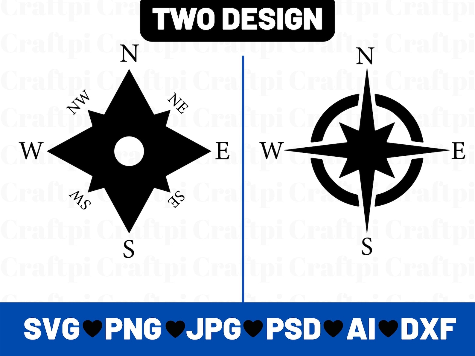 Compass Rose SVG, Compass SVG Cut Files for Cricut Vector Instant ...