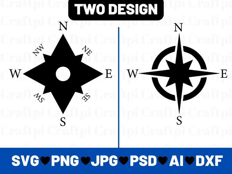 Compass Rose SVG, Compass SVG Cut Files for Cricut Vector Instant ...