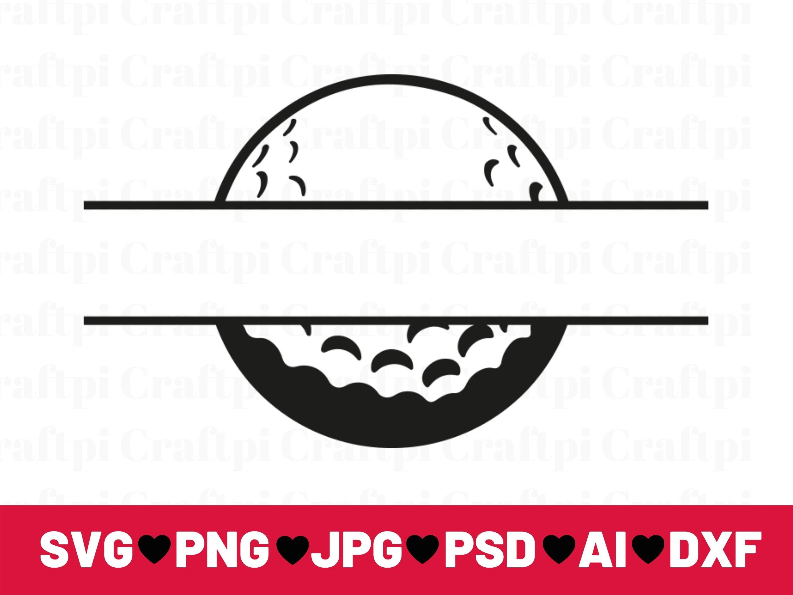 Golf Ball Monogram Svg Cut Files for Cricut Silhouette Vector Instant ...