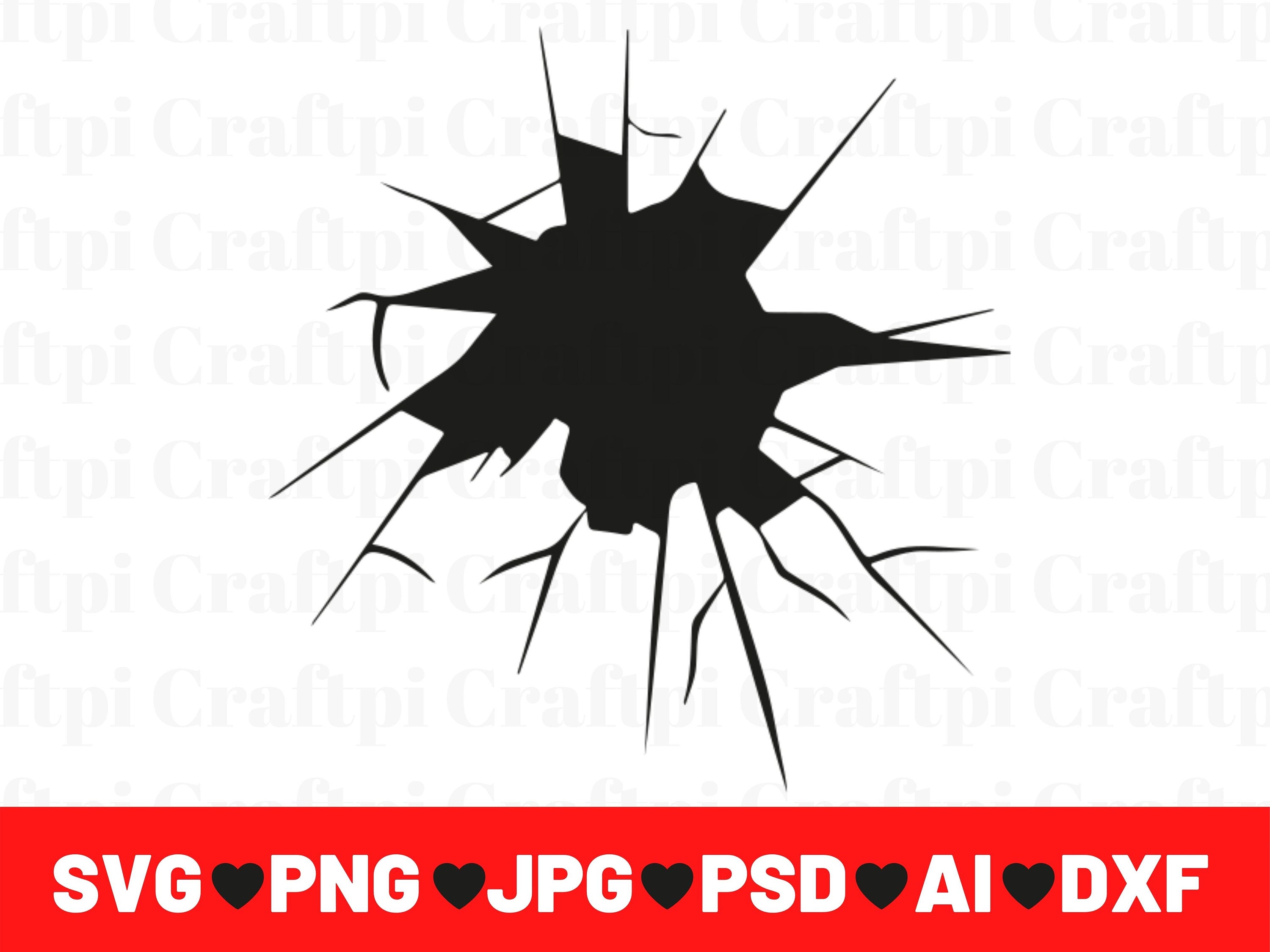 Cracked Wall Svg Broken Wall Svg Cracked Glass Svg Explosion Svg Etsy