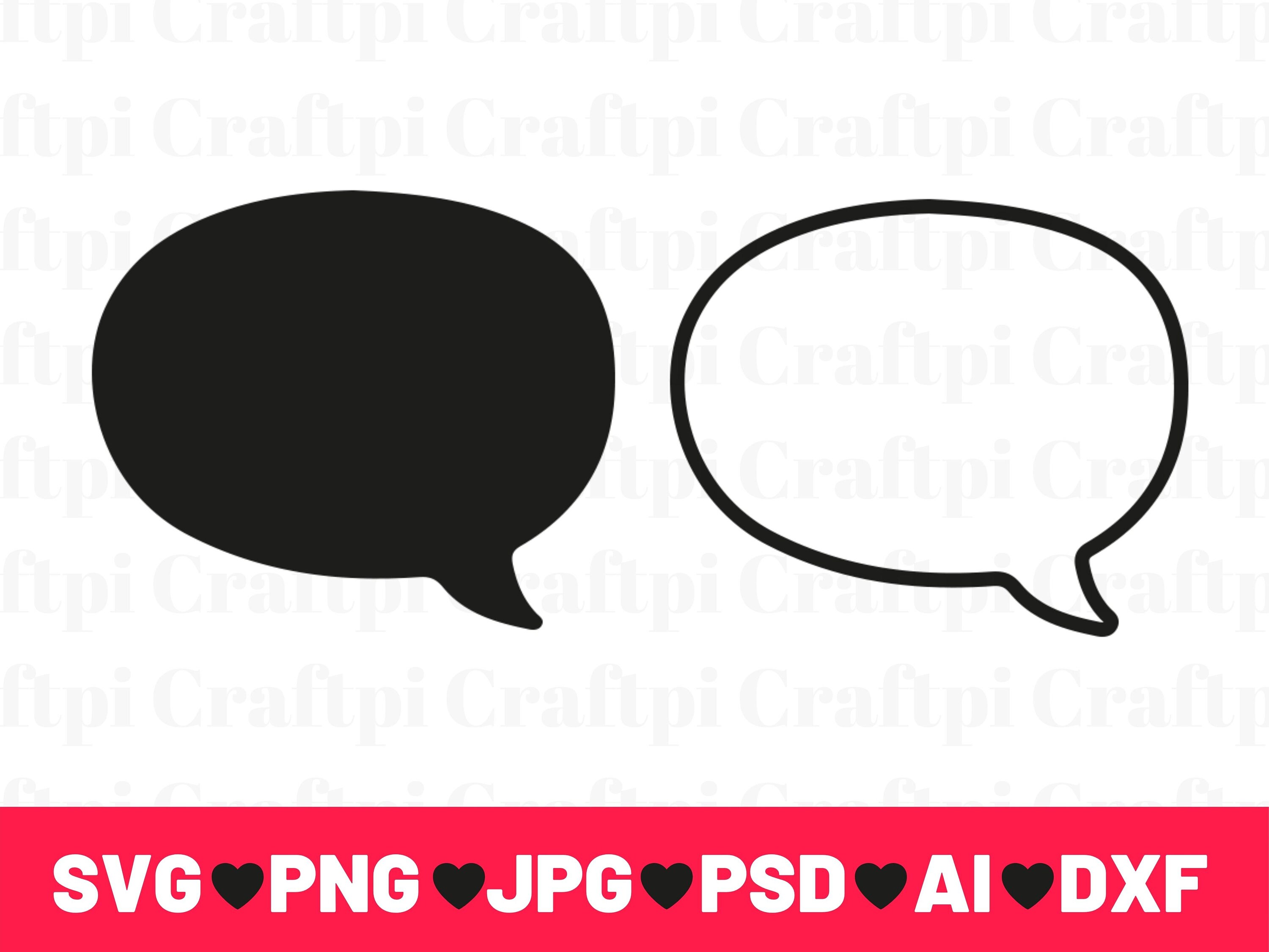 Speech Bubble SVG, Comic Bubble SVG Cut Files, Text Bubble SVG, Speech ...