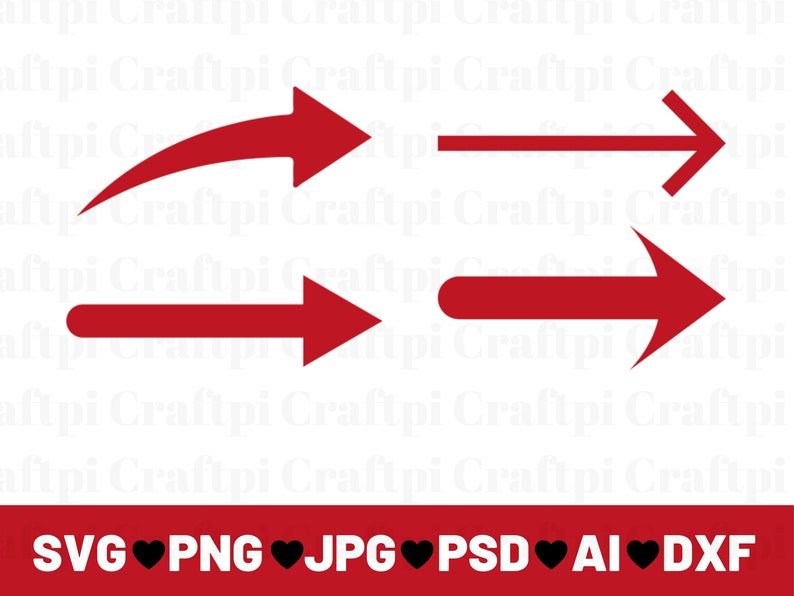 Red Arrows SVG Bundle Cut Files for Cricut Silhouette Vector - Etsy