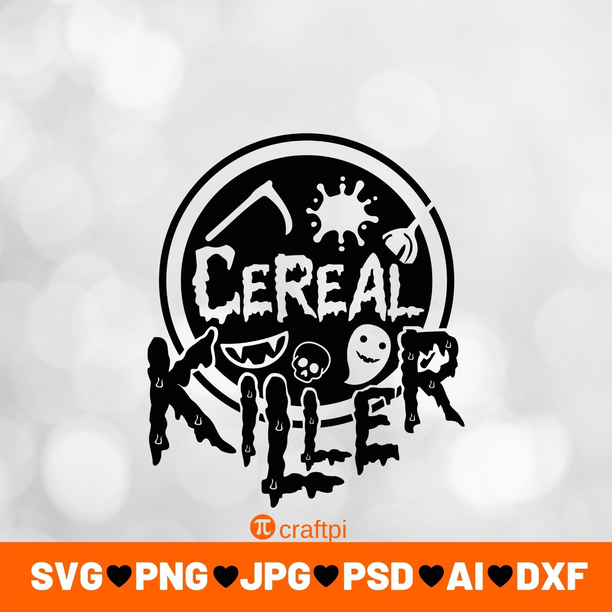 Cereal Killer Horror SVG Cut Files for Cricut Silhouette - Etsy
