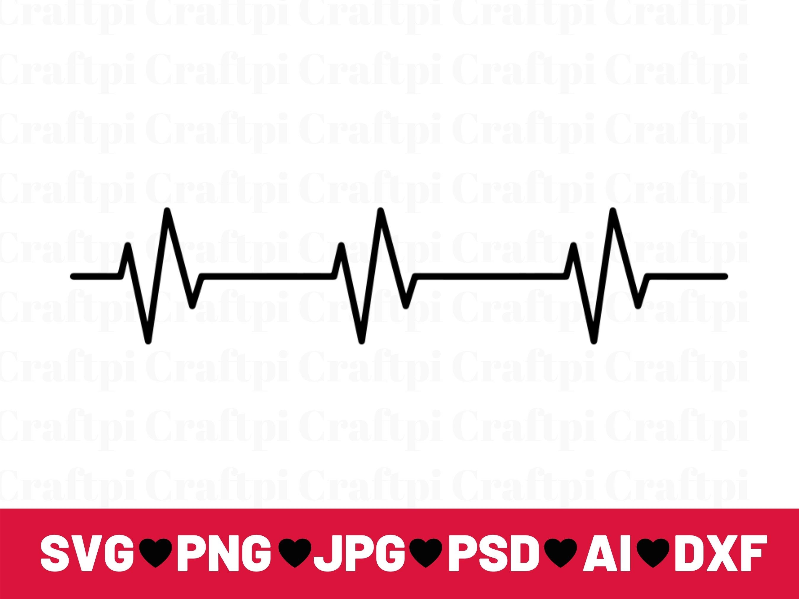 Heart Beat Svg Silhouette Vector Instant Digital - Etsy