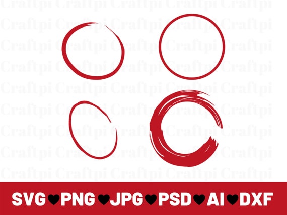Red Circle Bundle Svg Circle Png Circle Clipart Distressed | Etsy