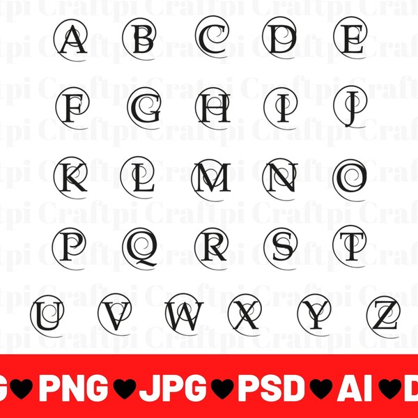 Fancy Letters Svg - Etsy