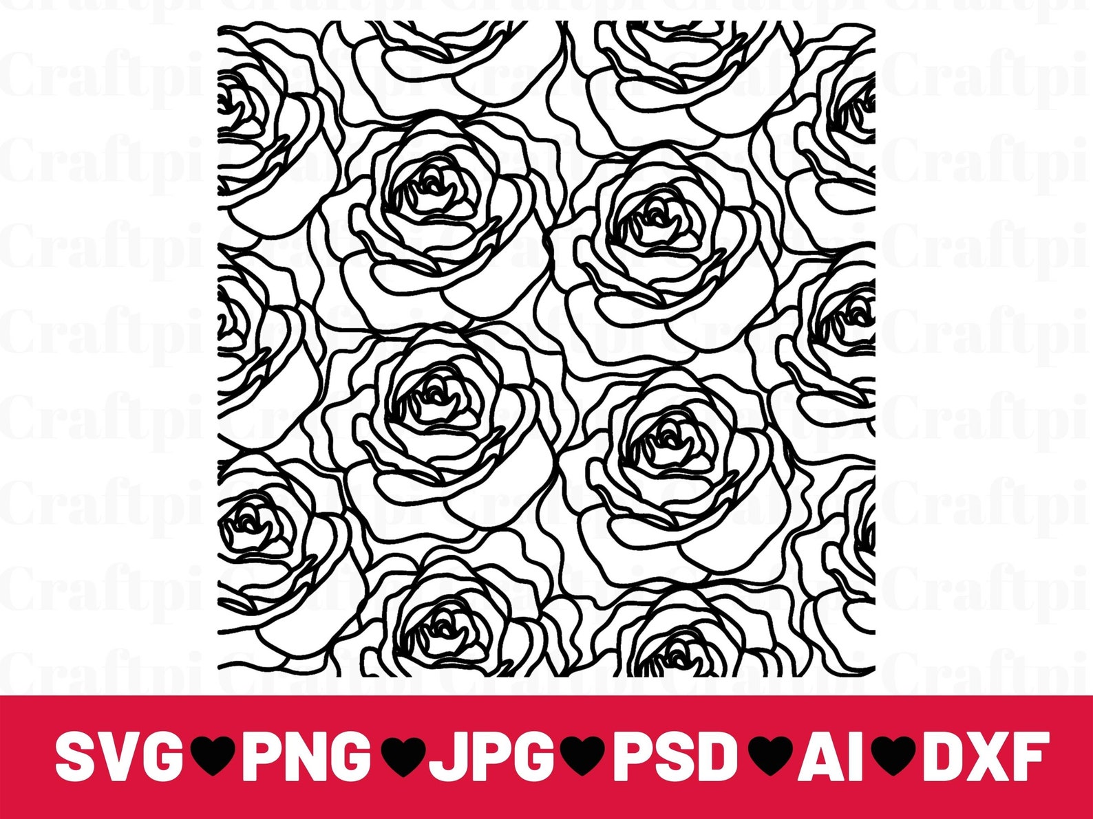 Rose Pattern SVG Floral Pattern SVG Flower Pattern Png - Etsy
