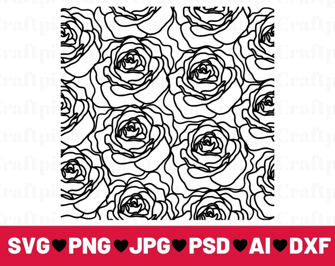 Rose Pattern SVG Floral Pattern SVG Flower Pattern Png - Etsy