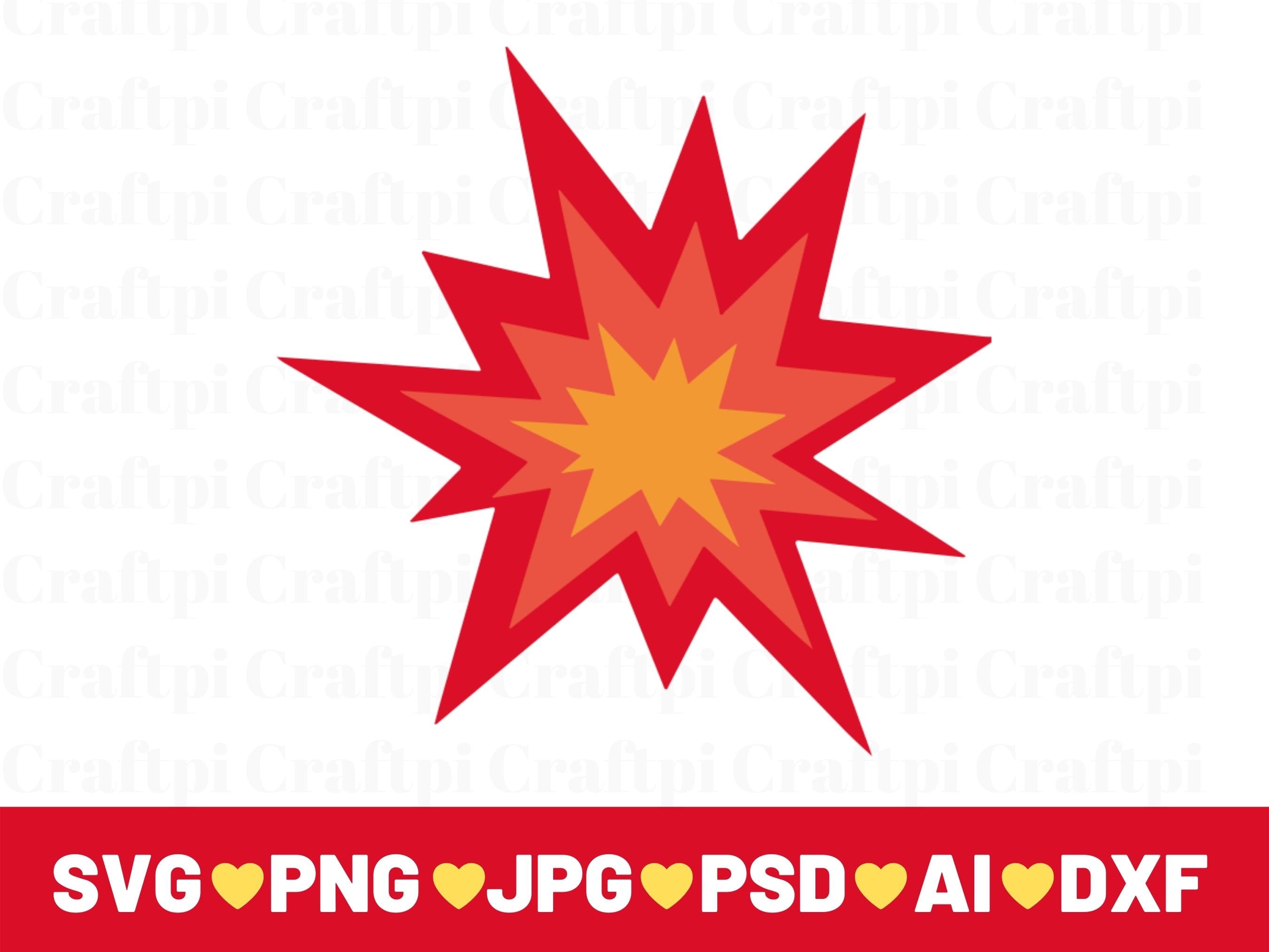 Explosion SVG, Bomb Icon Svg, Explosion PNG, Explosion Red Clipart ...