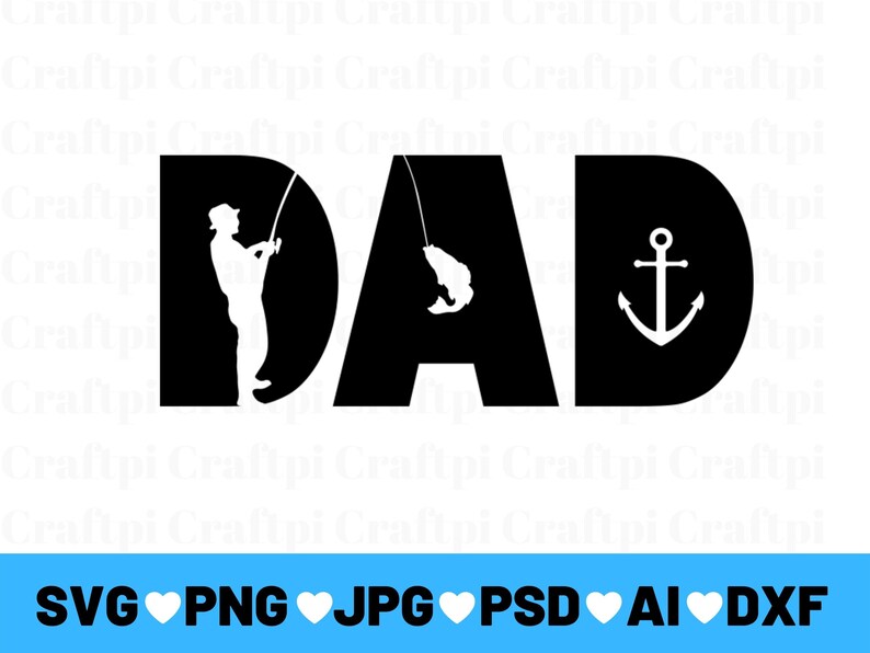 Fishing DAD Svg Fishing Father Svg Fathers Day Svg Fishing | Etsy
