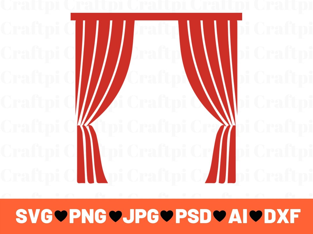 Stage Curtain Svg Cut Files for Cricut Silhouette Vector Instant ...