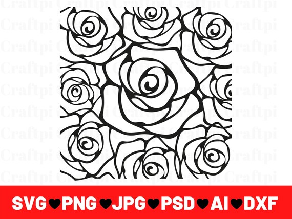 Rose Pattern SVG Floral Pattern SVG Flower Pattern Png - Etsy