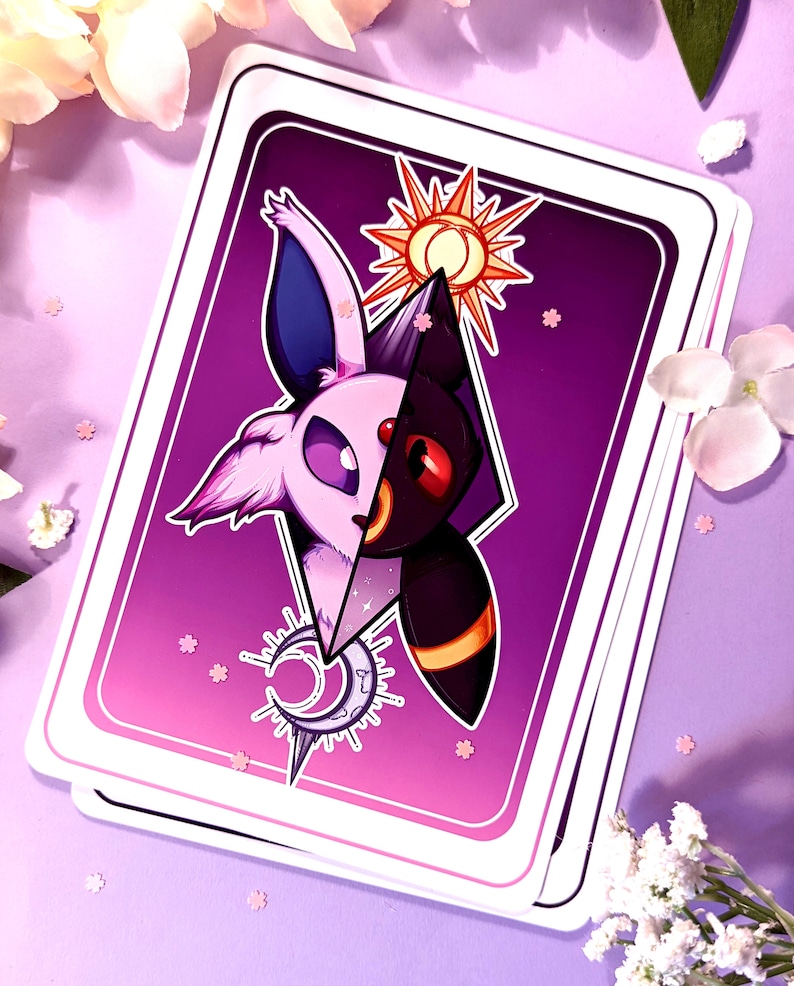 Umbreon & Espeon Sun and Moon A5 Art Print - Etsy