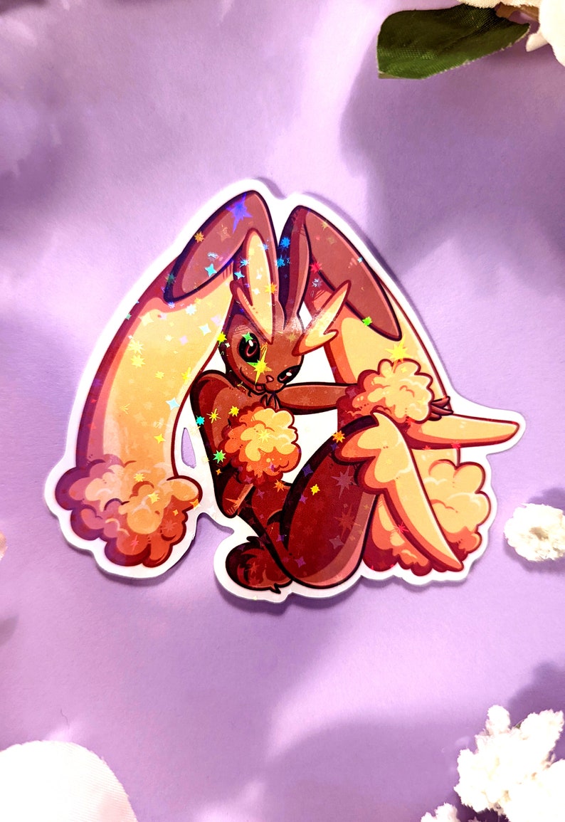 Lopunny - Holographic Sticker - Etsy