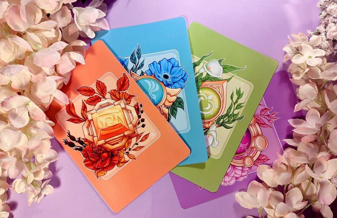 Genshin Impact - A5 Vision Prints Full Set - Etsy