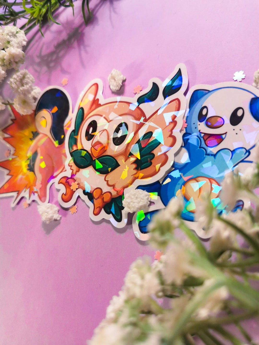 Hisui Starter Trio Holographic Sticker Set - Etsy