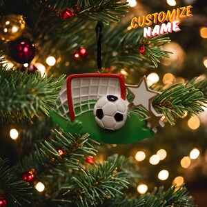 PERSONALIZED Soccer Ball Goal Christmas Tree Ornament 2023 Keepsake ...