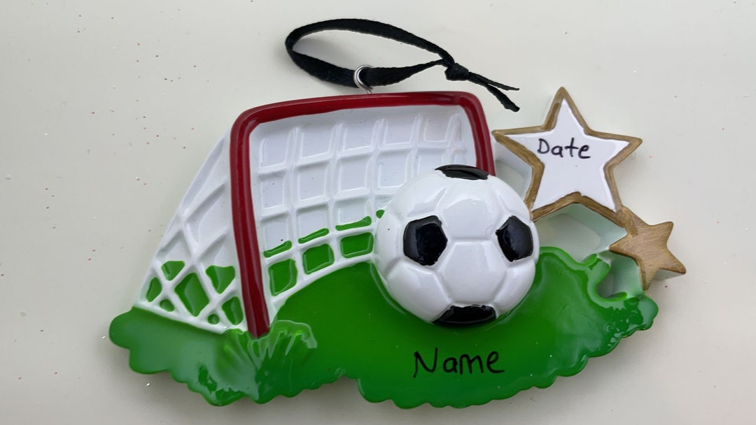 PERSONALIZED Soccer Ball Goal Christmas Tree Ornament 2022 - Etsy