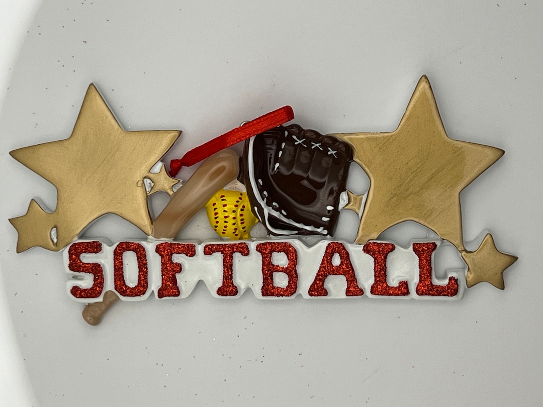 Personalized Softball Christmas Ornaments - Personalized Softball Gifts ...