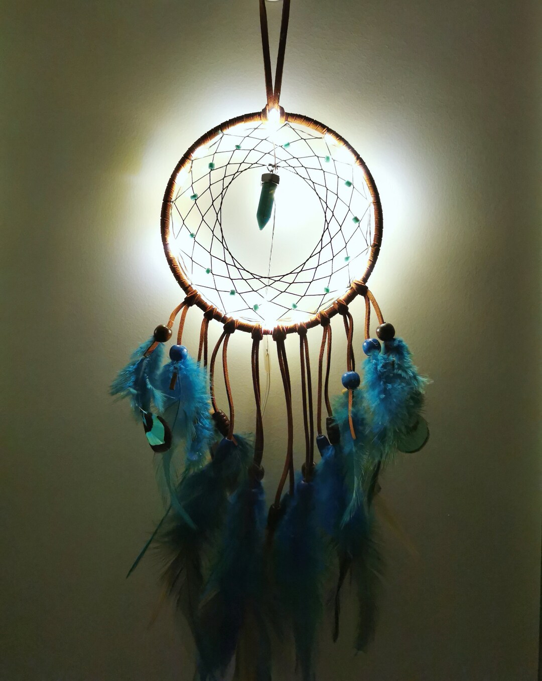 Feather Dream Catcher With LED Lights | Nursery Dream Catchers | Wall ...