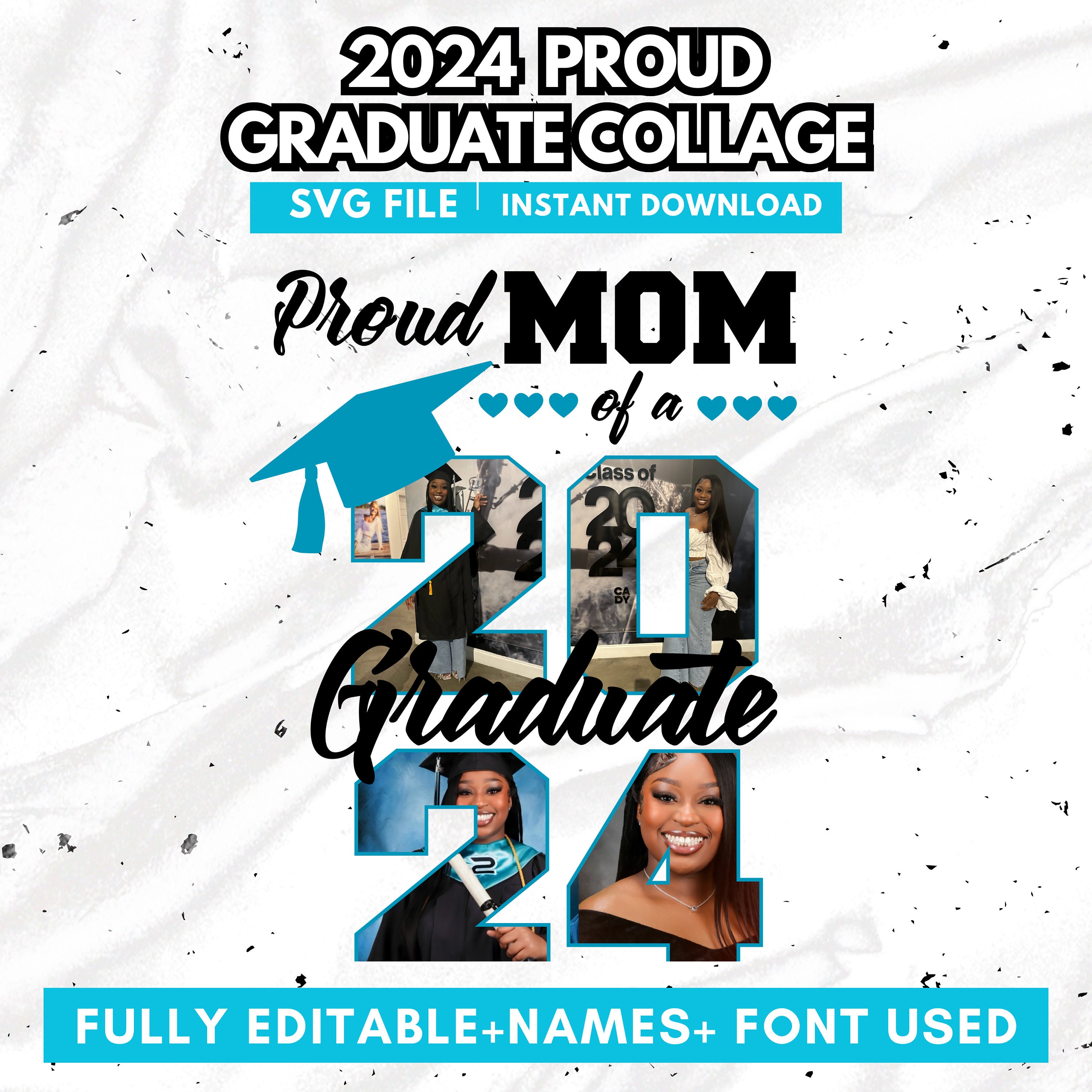 2024 Proud Graduate Collage Template - Etsy