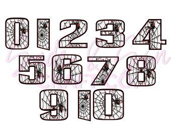 Spider-man 0-9 Numbers Font SVG Numbers Spider-man SVG - Etsy