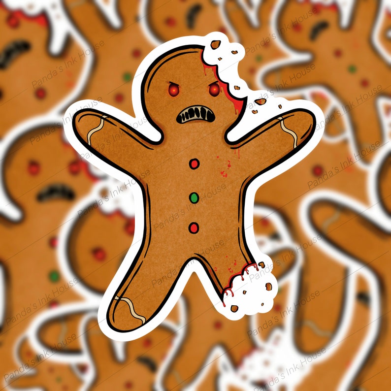 Spooky Gingerbread Man| PNG File| JPEG File| Print at Home| DIY ...