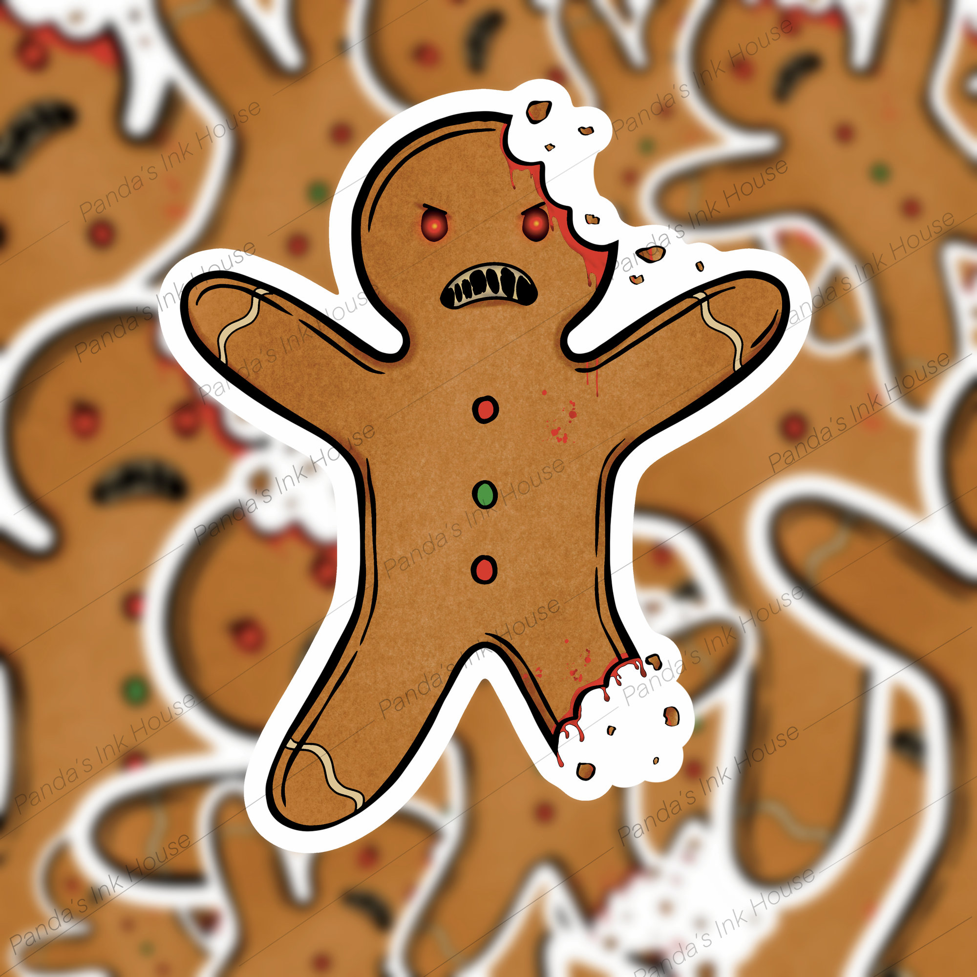 Spooky Gingerbread Man| PNG File| JPEG File| Print at Home| DIY ...