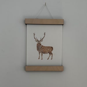 Red Deer Watercolour Art Print - Etsy