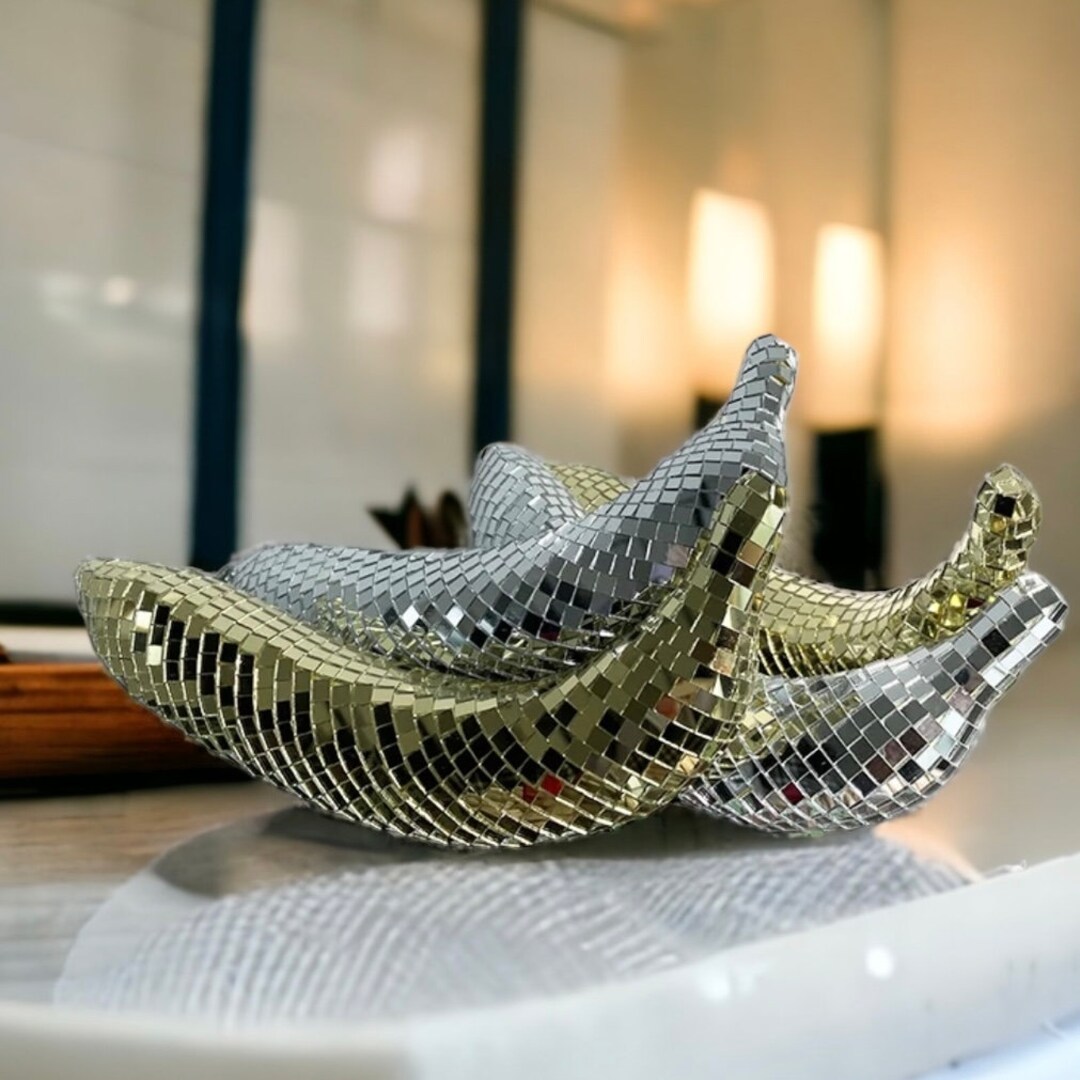 Handcrafted Disco Banana | Mosaic Mirror Fruit | Party Decoration ...