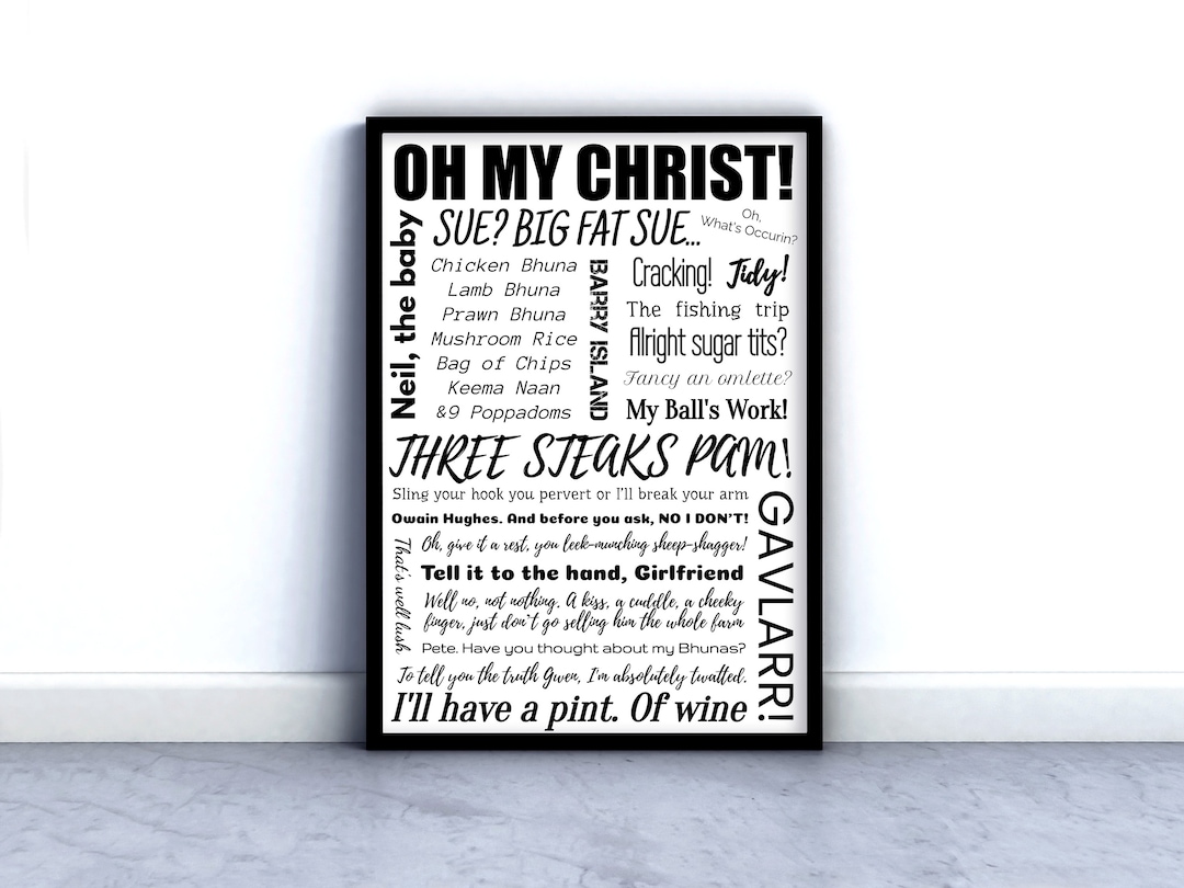 Gavin and Stacey Best Quotes. Wall Art Funny Prints Home - Etsy