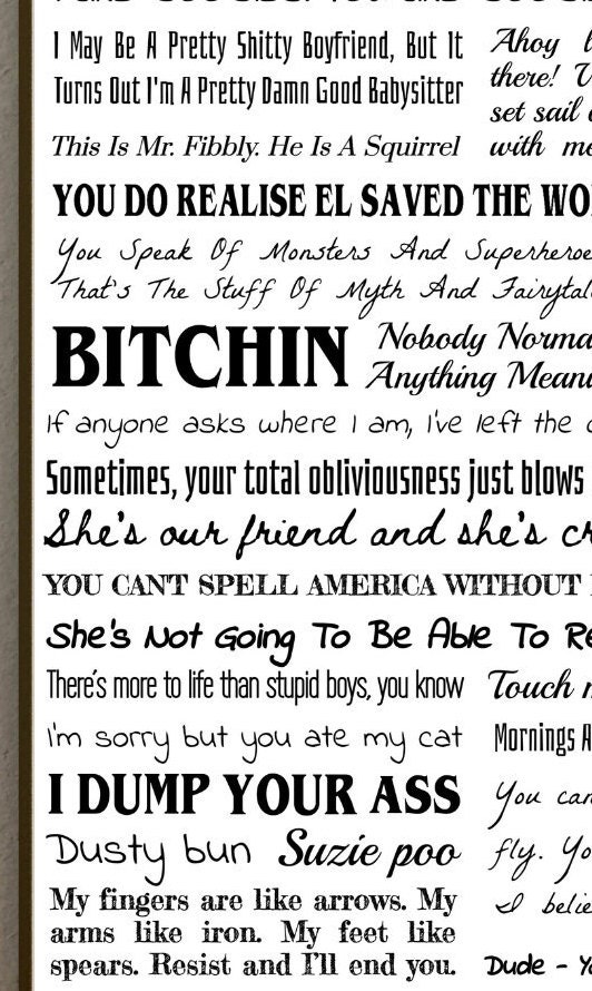 Stranger Things Best Quotes. Wall Art Funny Prints Home - Etsy
