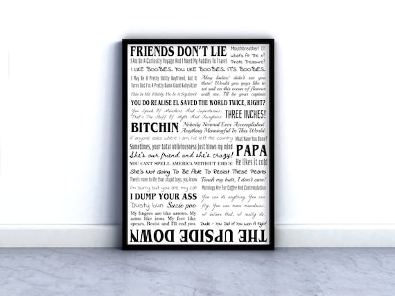 Stranger Things Best Quotes. Wall Art Funny Prints Home - Etsy