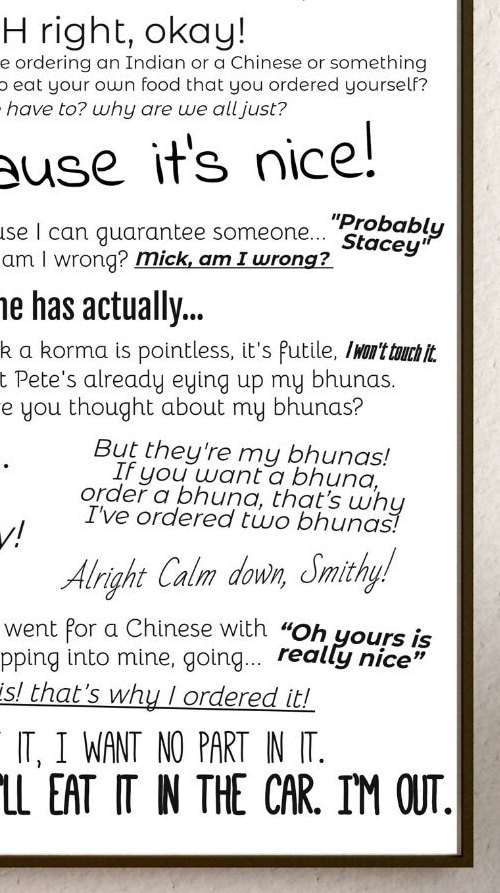 Gavin and Stacey smithy's Indian Order Bhunas - Etsy UK