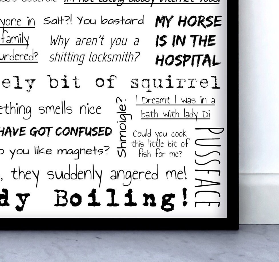 Friday Night Dinner Best Quotes. Wall Art Funny Prints - Etsy UK