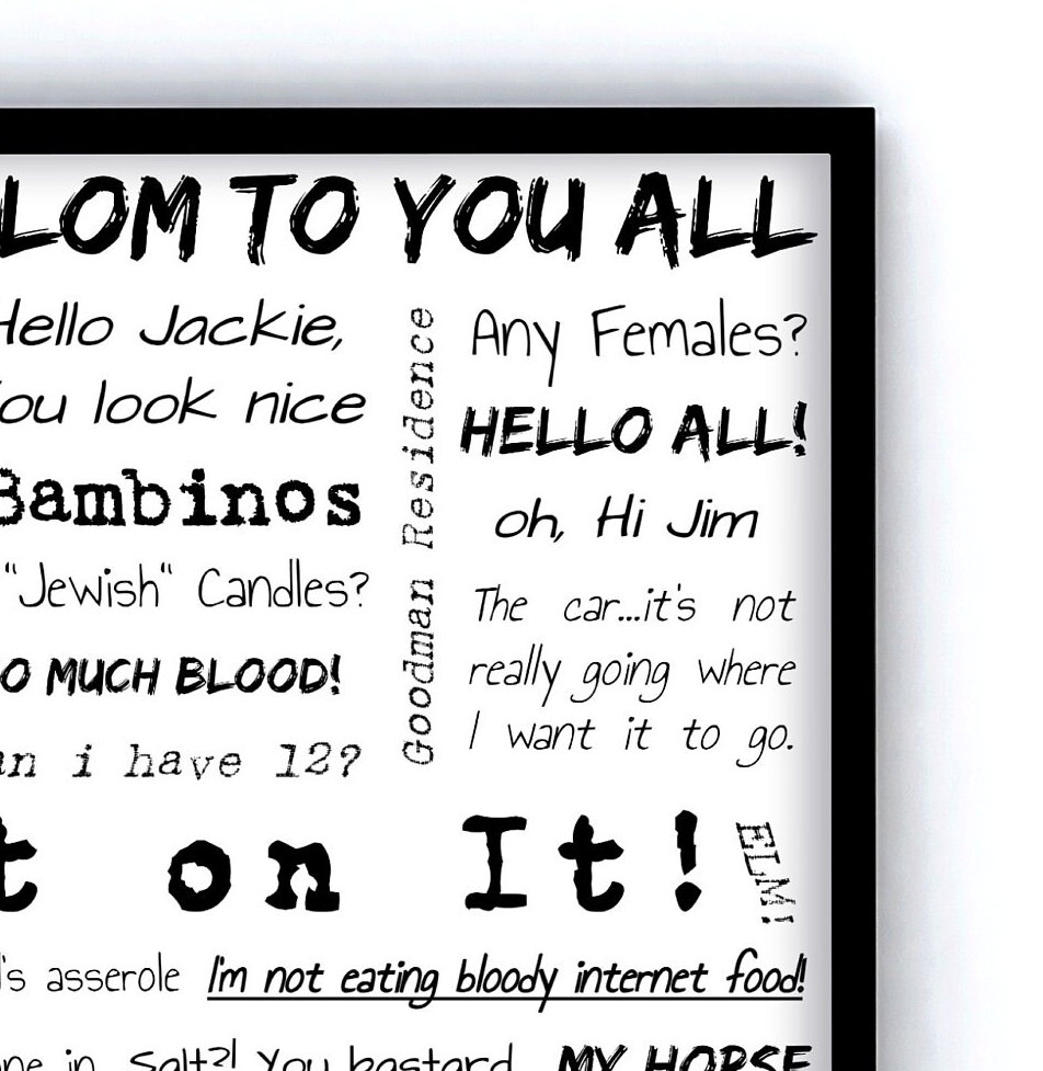 Friday Night Dinner Best Quotes. Wall Art Funny Prints - Etsy UK