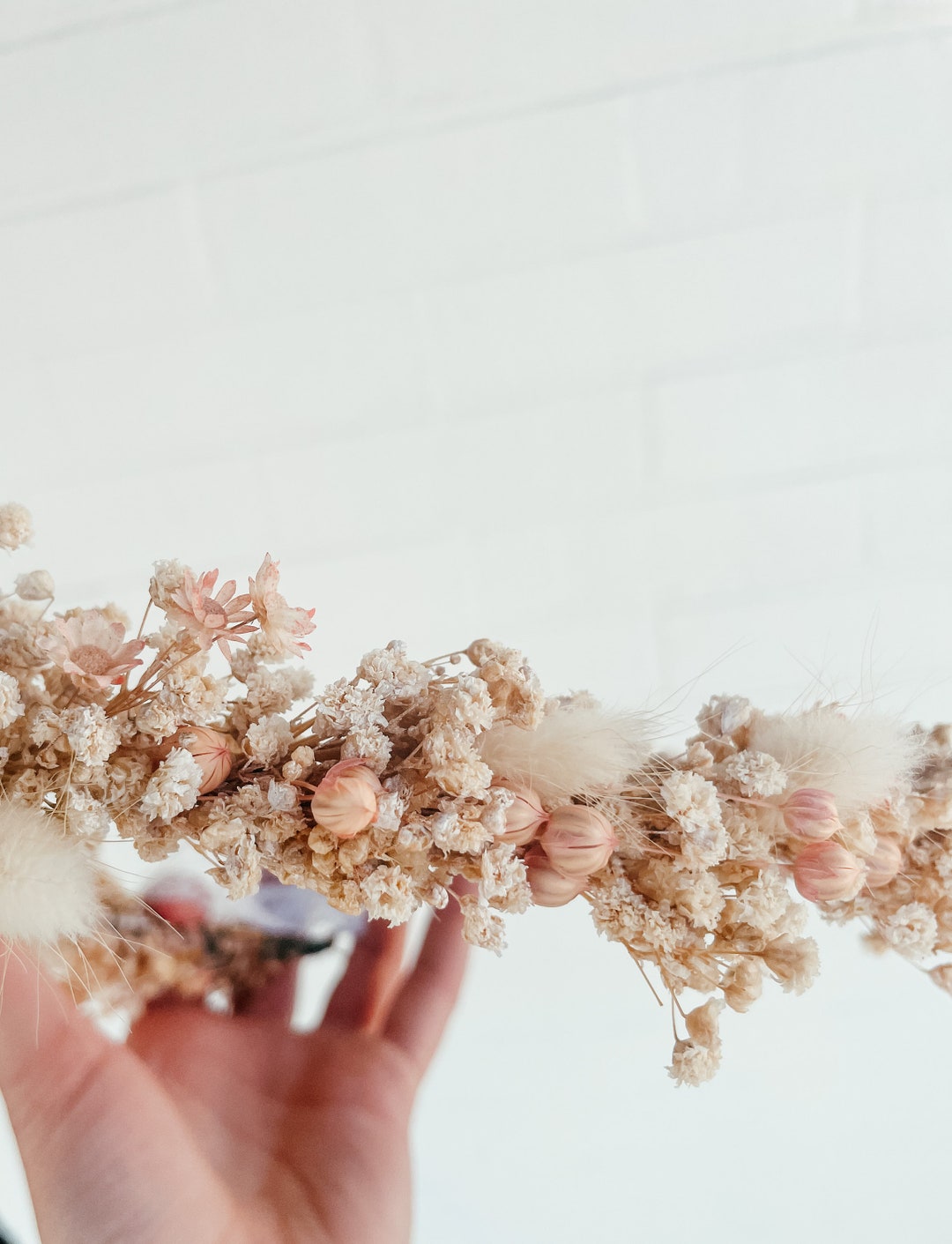 Dried Flower Crown | Wedding Floral Crown | Head Wreath | Boho Dried ...